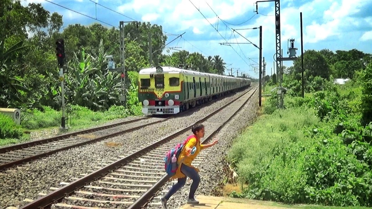 Freshly Painted old EMU train shining in a bright sunny day || Howrah ...