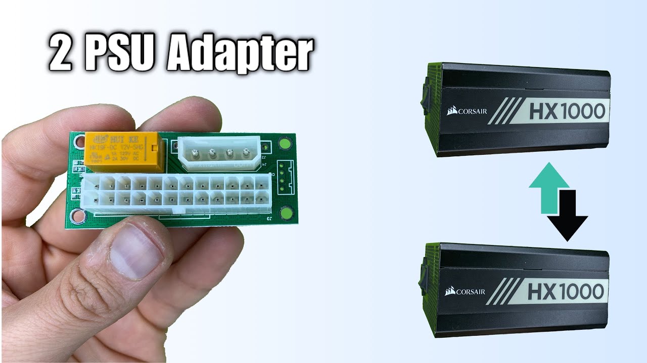 2 Power Supplies Connection Adapter With Molex - YouTube
