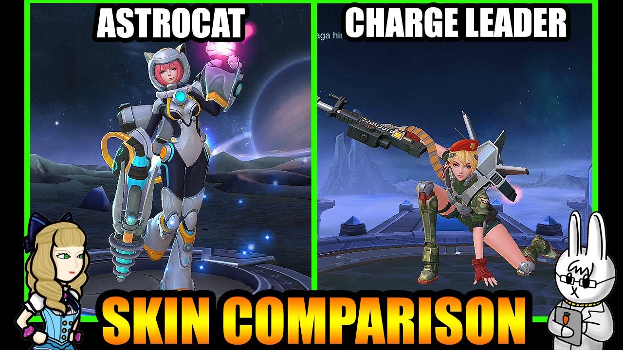 KIMMY CHARGE LEADER SKIN EFFECTS VS. ASTROCAT - MLBB SKIN COMPARISON ...