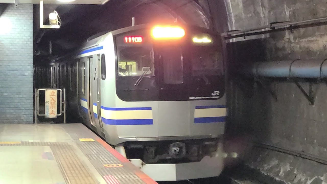 【横須賀線】1110S E217系Y-41編成 Y-117編成 新橋駅 到着シーン - YouTube