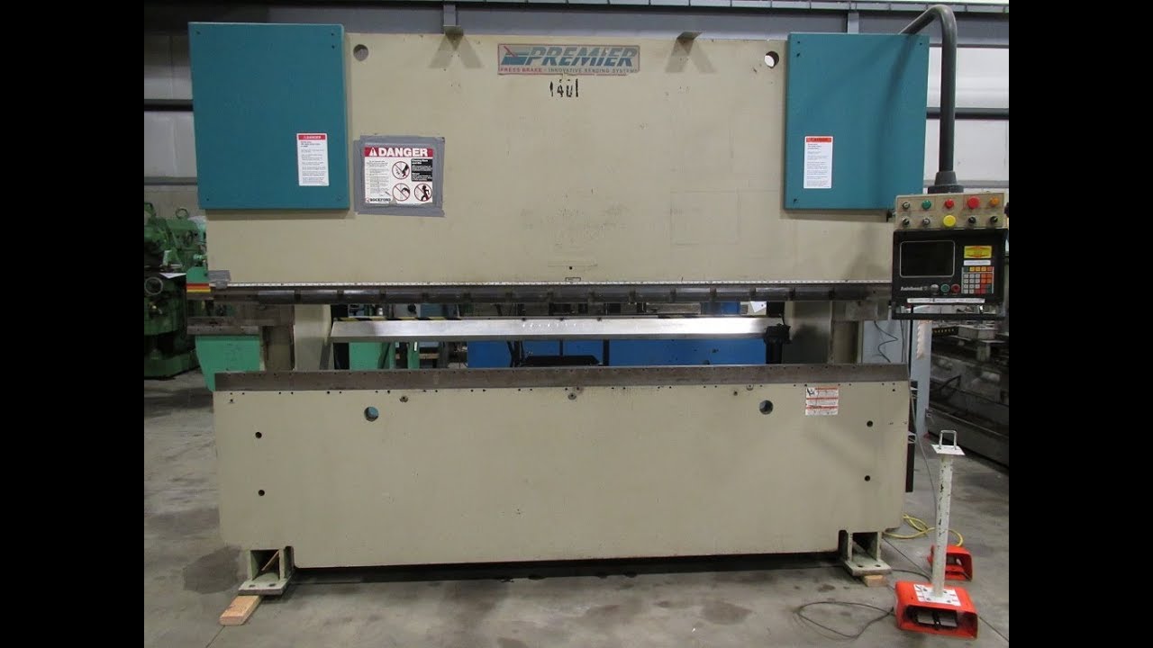 PREMIER MODEL 10120-R HYDRAULIC PRESS BRAKE, 10’ X 120 TON - YouTube