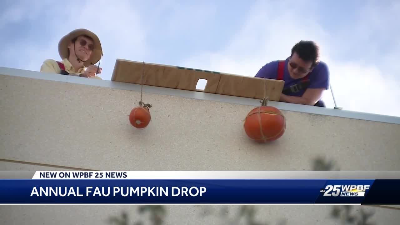 FAU's annual pumpkin drop shows how fun meets physics - YouTube