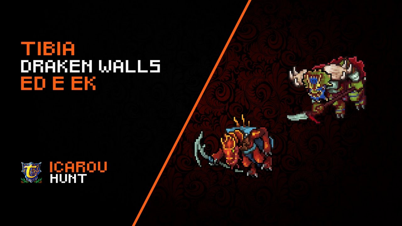 Tibia - Draken Walls - ED 266 + EK 228 1hr Hunt - YouTube