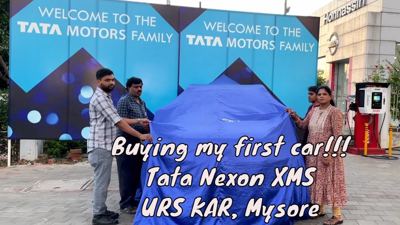 Buying my first car | Tata Nexon XMS Delivery | URS KAR Mysore - YouTube