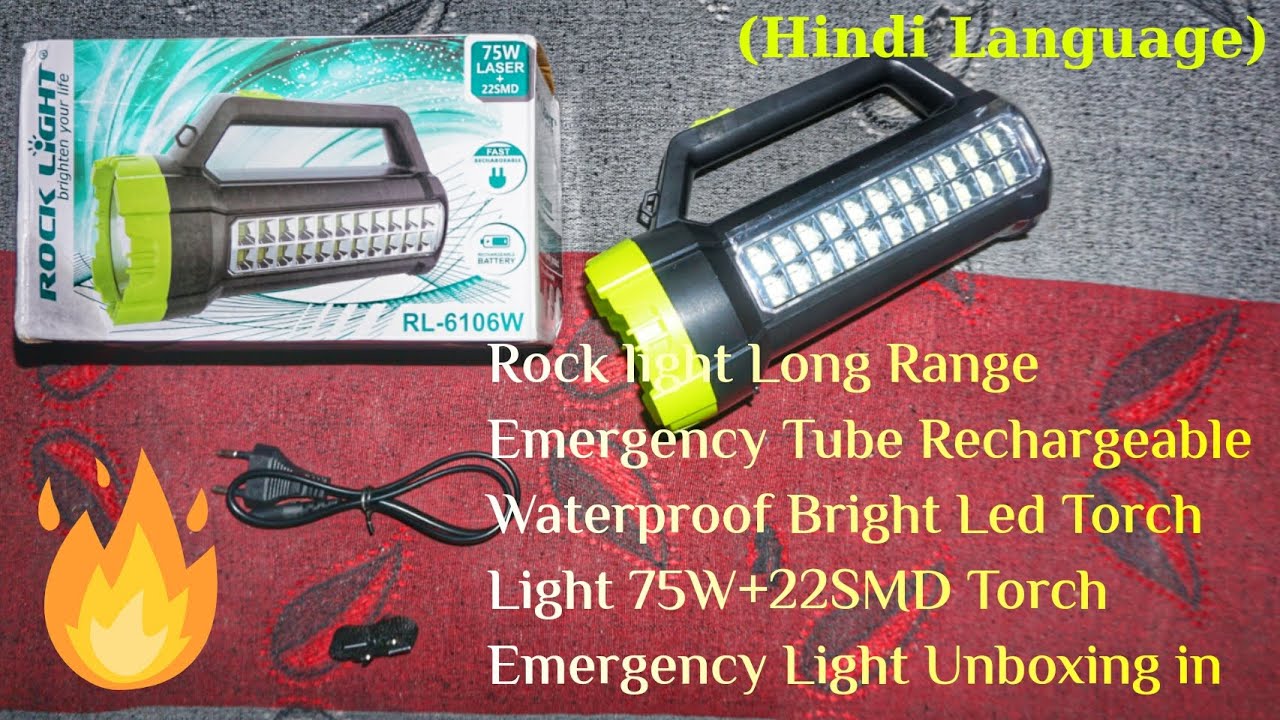Rock Light Long Range Emergency Tube Rechargeable Bright Led Torch ...