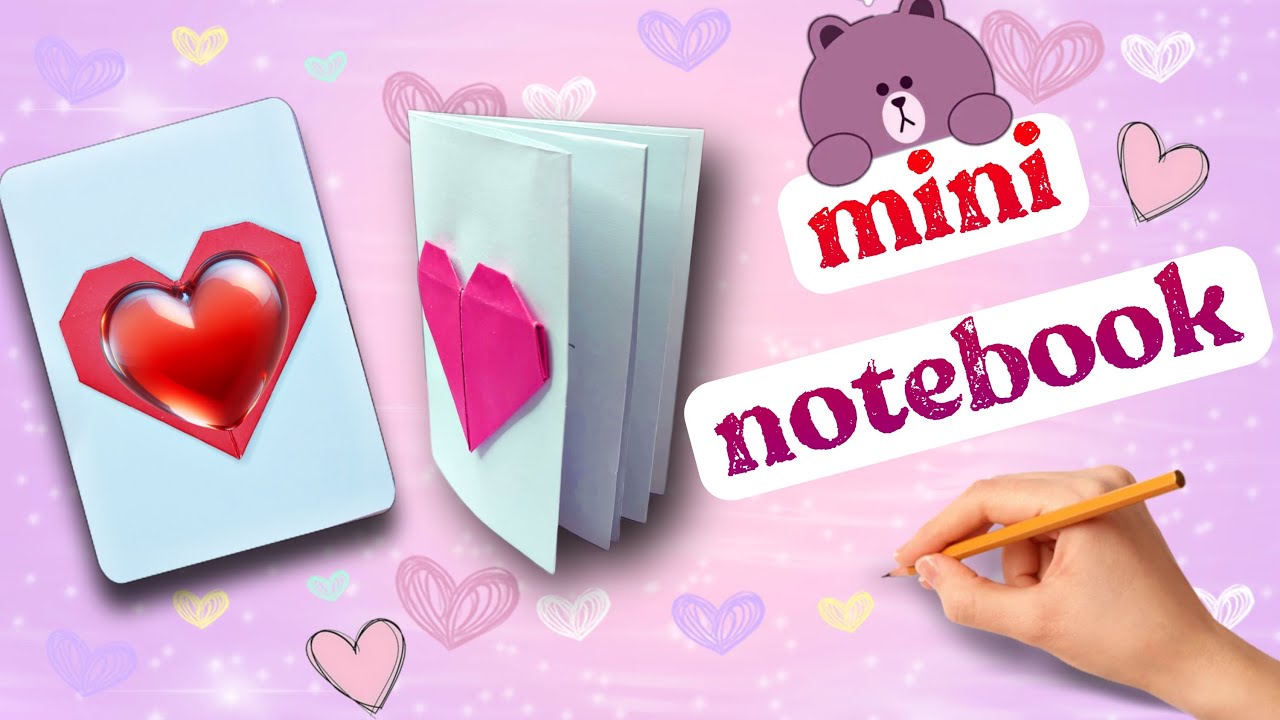 mini notebook craft | DIY mini notebook one sheet of paper - YouTube