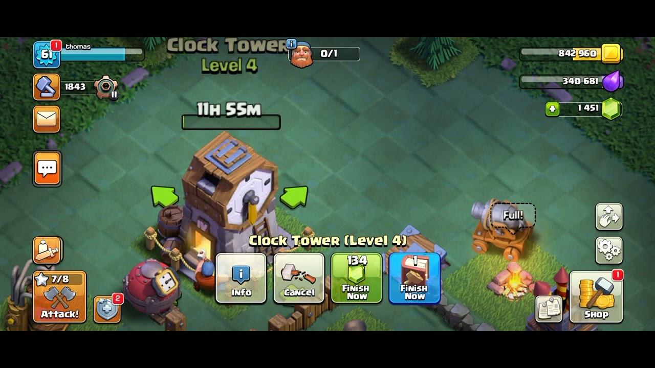 BUILDER BASE UPGRADE CLOCK TOWER! - YouTube