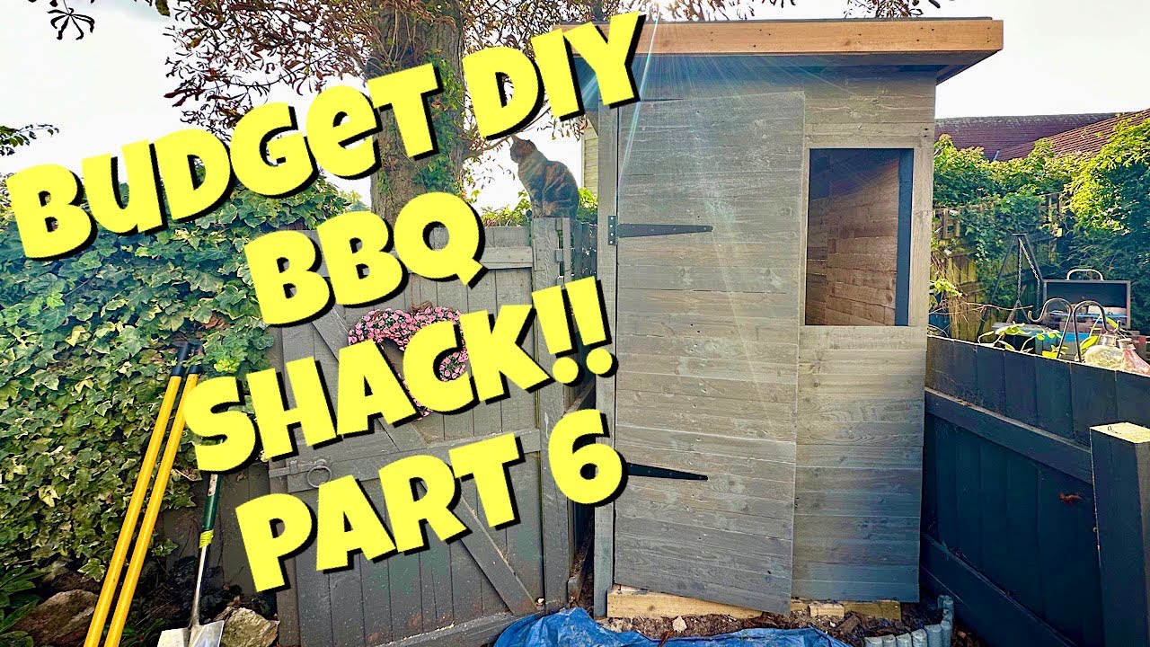 DIY BACKYARD BBQ SHACK BUILD ON A BUDGET Part 6! Paint - YouTube