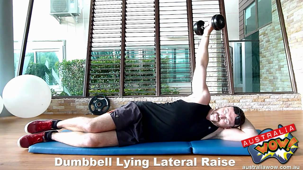 Dumbbell Lying Lateral Raise - YouTube