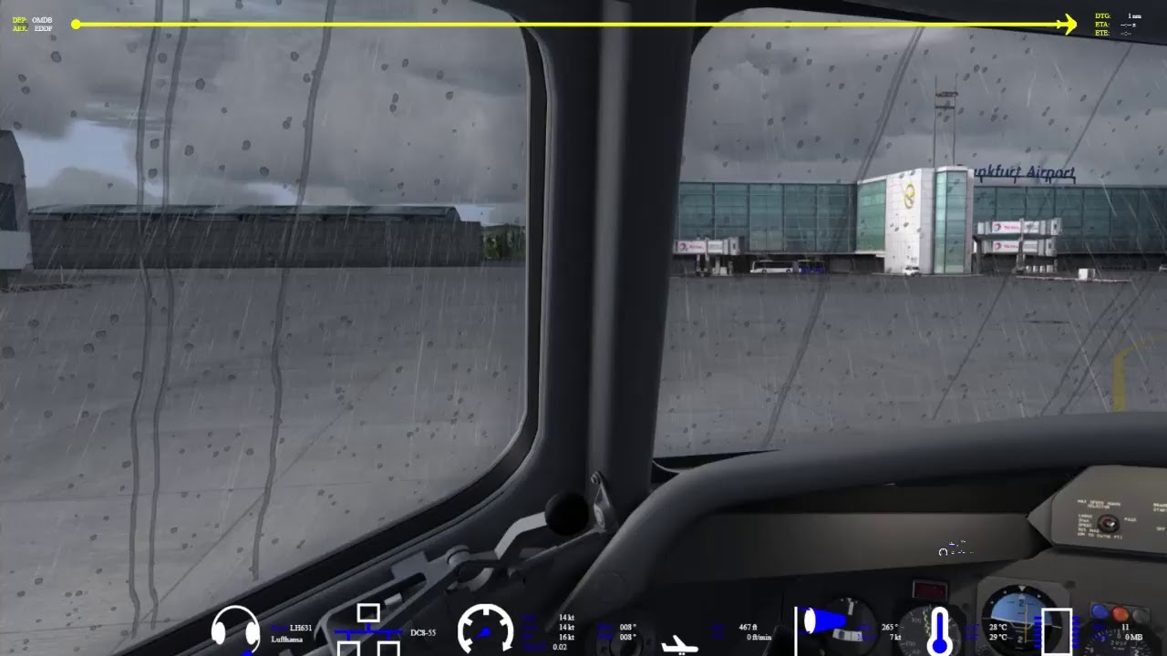 vol en aerosoft dc8 FLY LH631 OMDB TO EDDF - YouTube