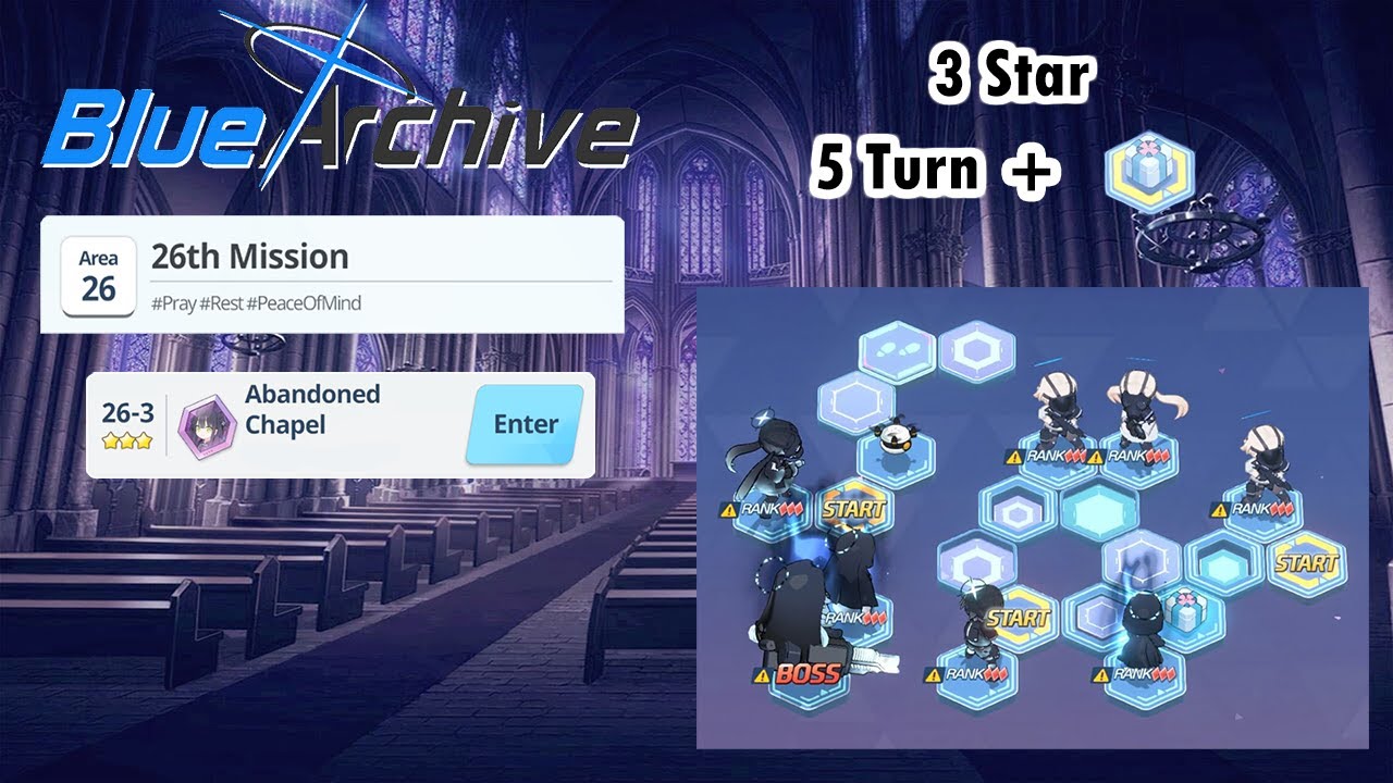 Blue Archive Global - Story Stage Hard 26-3 (3 Star & 5 Turn Clear ...