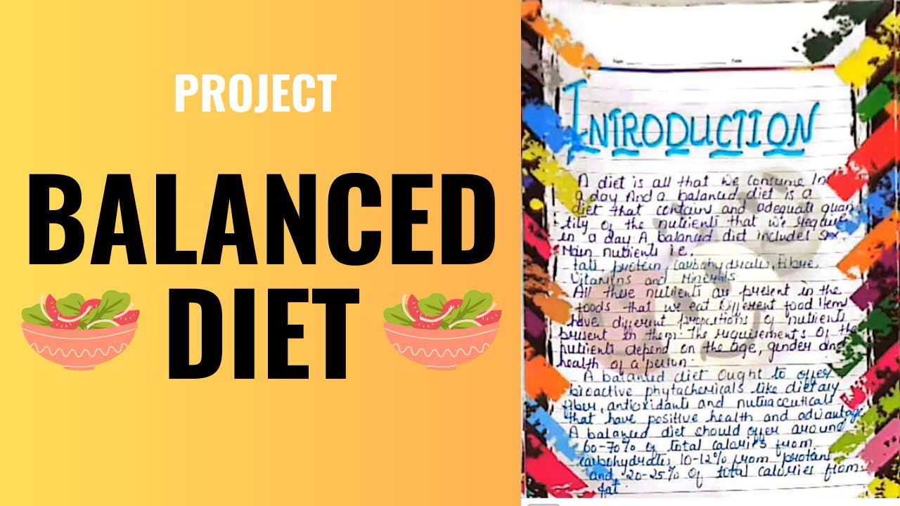 PROJECT ON BALANCED DIET | CREATIVE IDEAS - YouTube