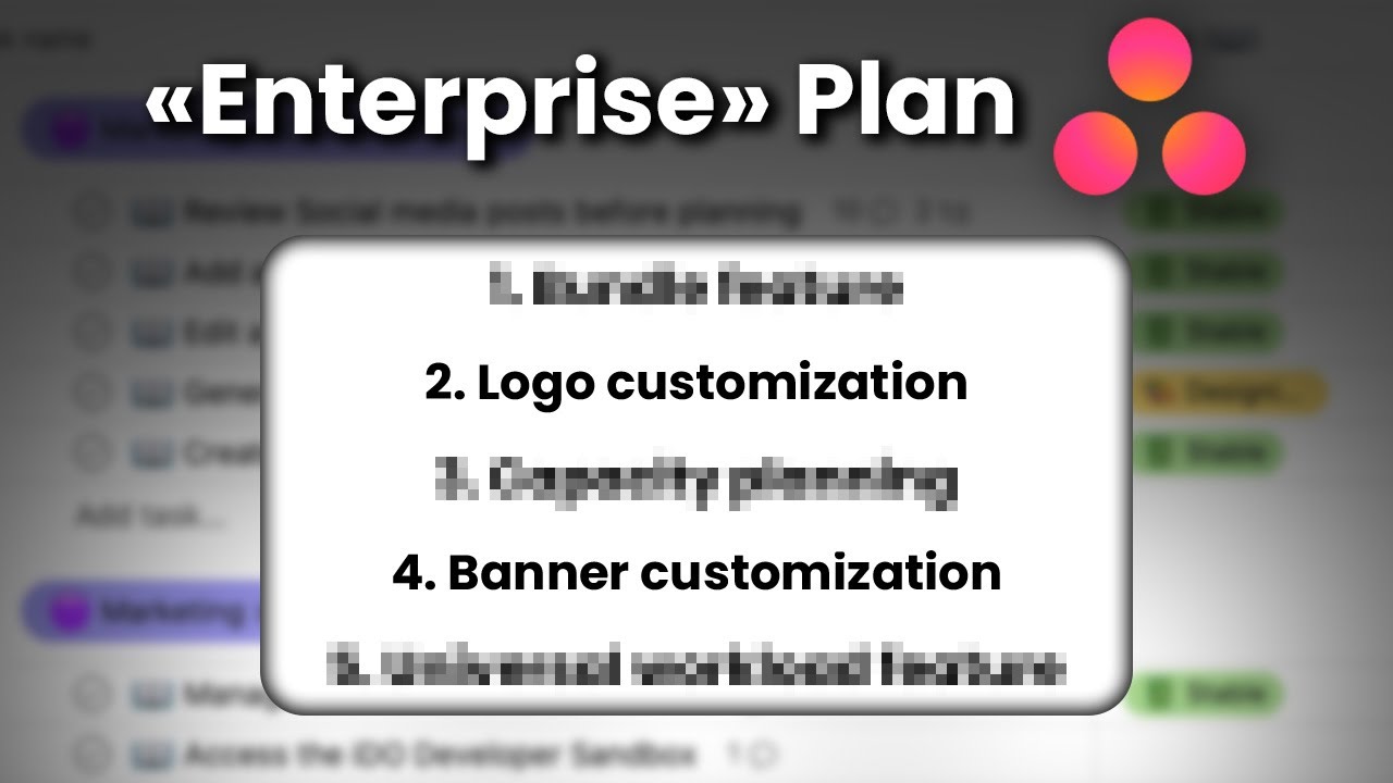 Discover "Enterprise" user features in Asana - YouTube