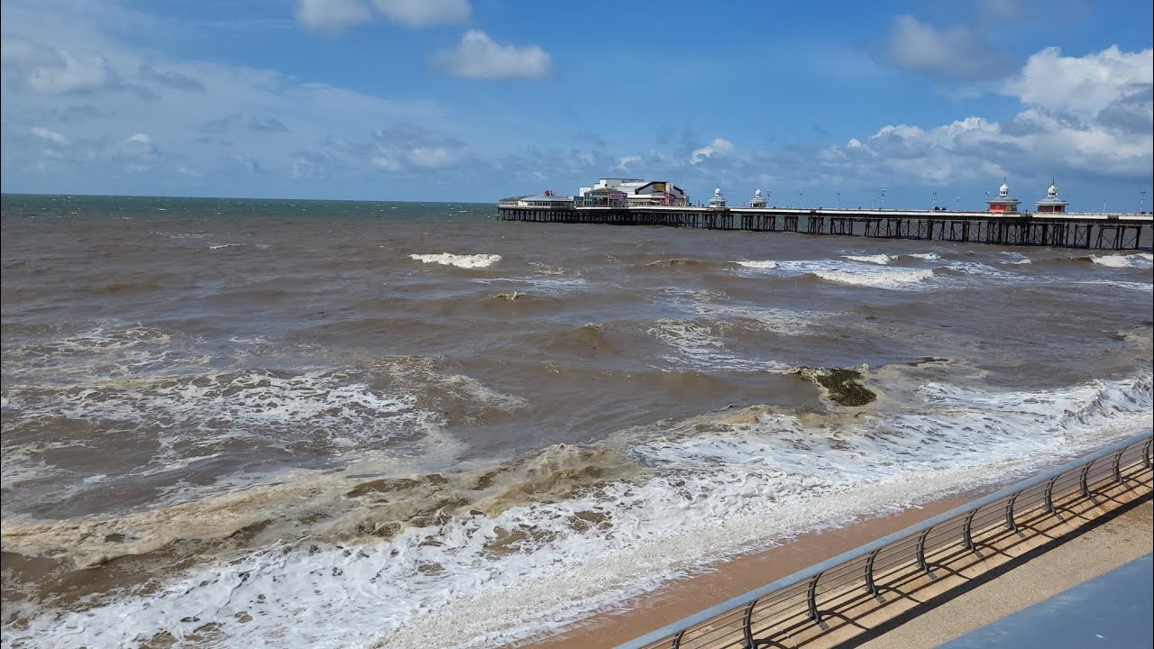 Blown Away Gusty Windy On Blackpool Prom - YouTube