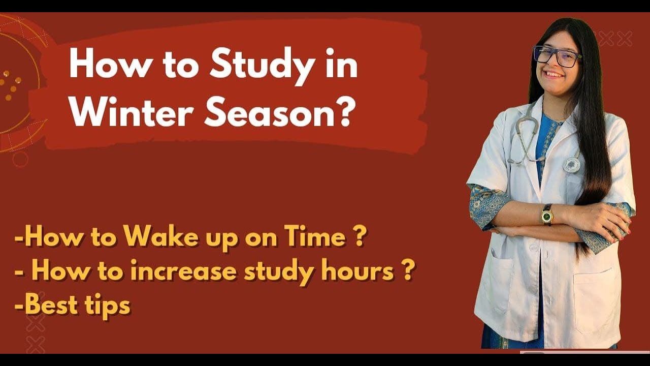 HOW TO STUDY IN WINTER SEASON ? Study tips by Dr. Pranali Mishra - YouTube