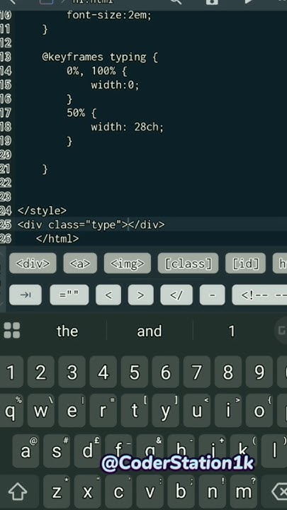Typing Effect In Html Css Coding Pythonanddjangofullstackwebdeveloper Programming Youtube