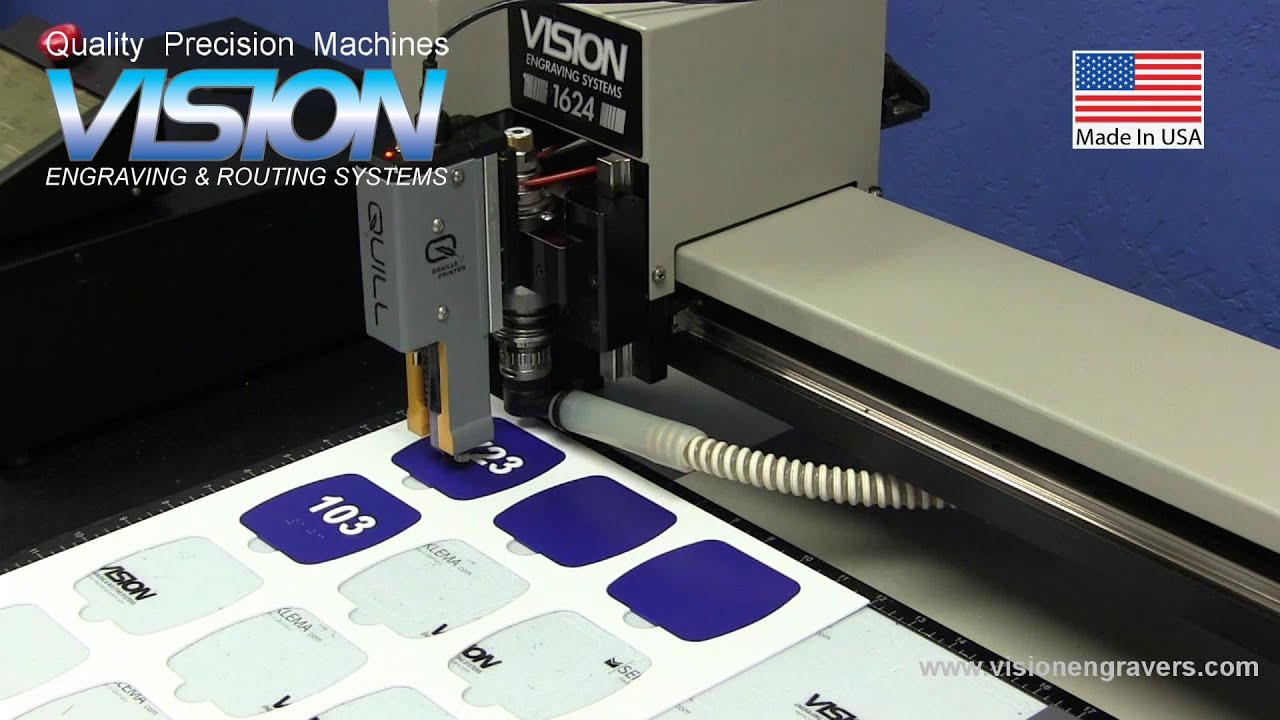 Making a Braille Sign With A Quill Braille Printer. - YouTube