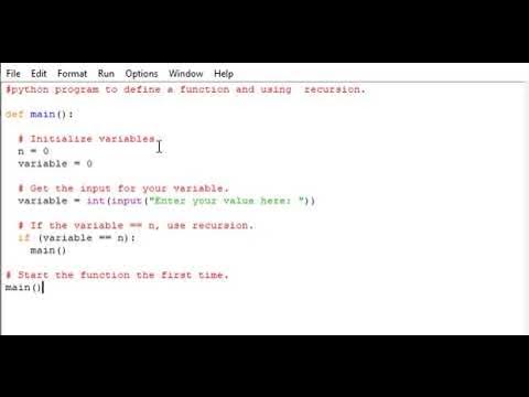 python program: defining function and using recursion - YouTube