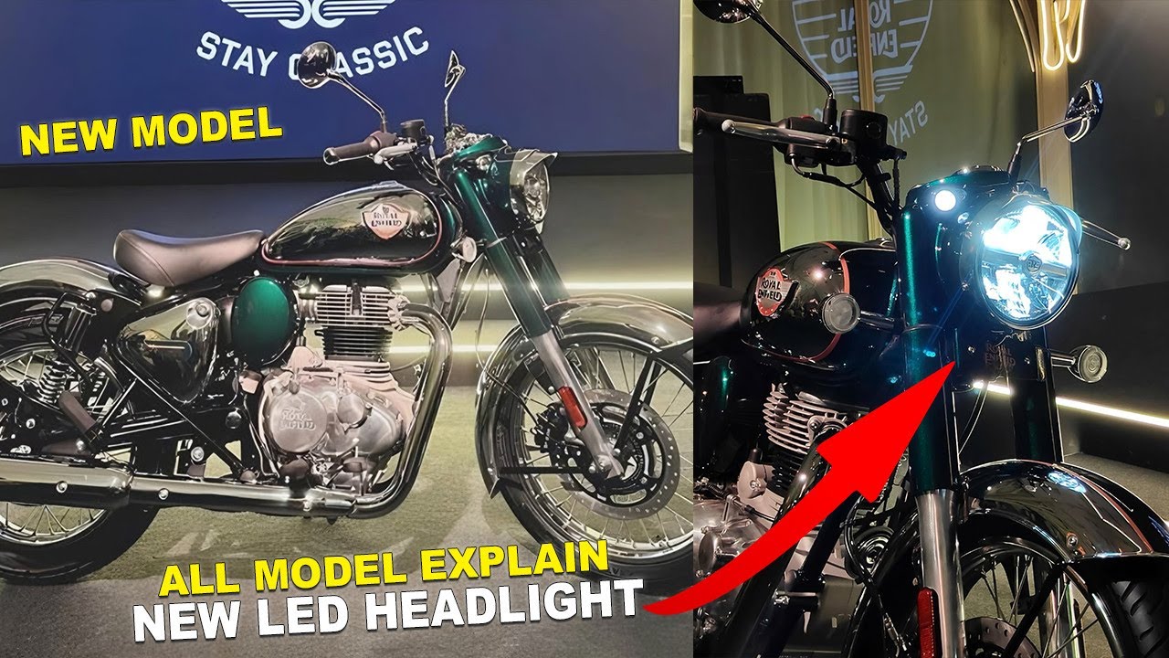 2024 New Royal Enfield Classic 350 Led Headlight all Variant Explain ...