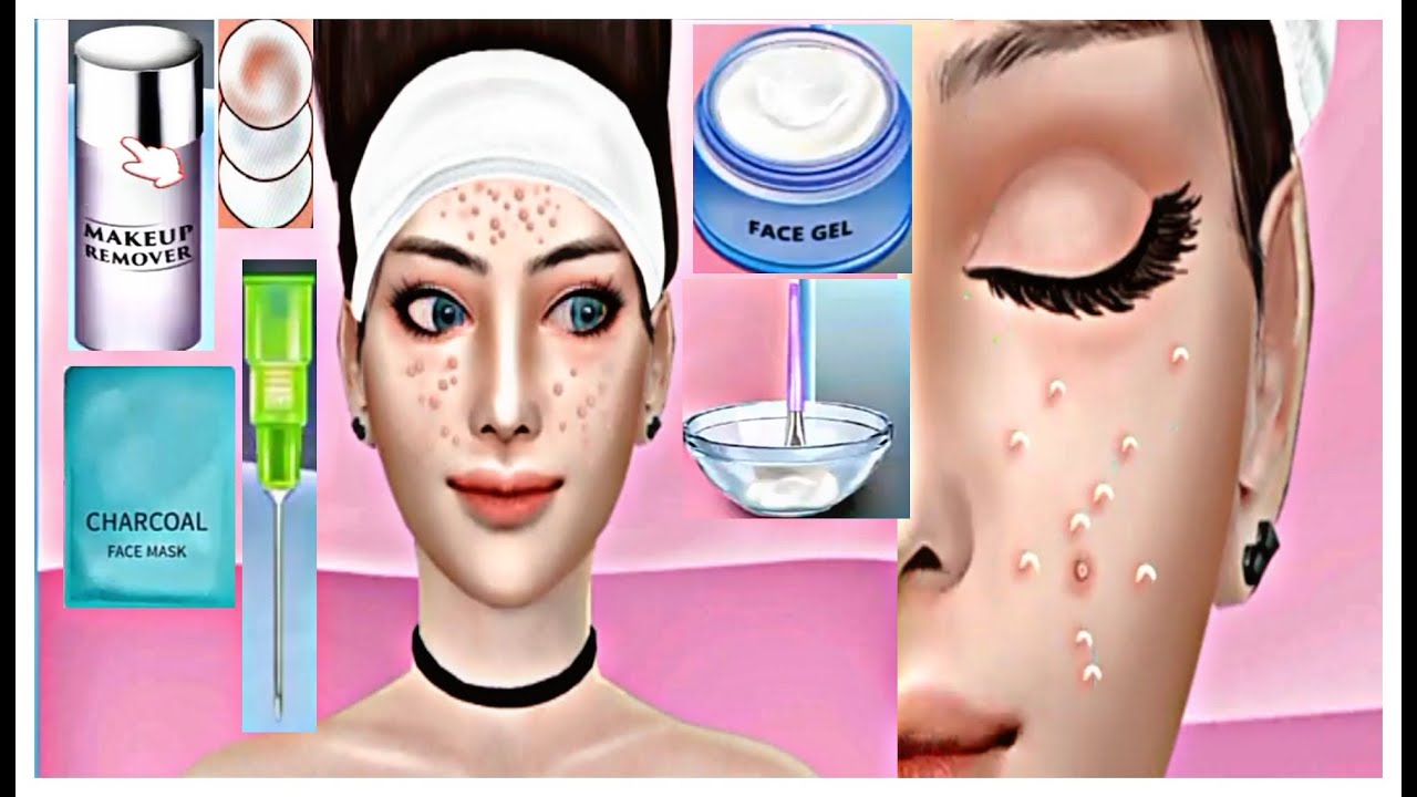 ASMR - Acne removal skincare - Spa facial makeup ASMR SKINCARE ...