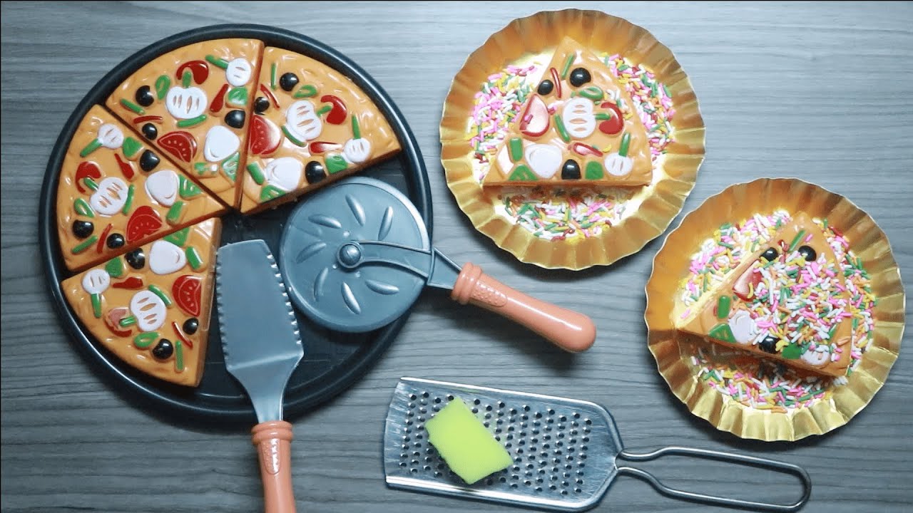 4 minutes Satisfying Unboxing Video Serving Fake Pizza ASMR - YouTube