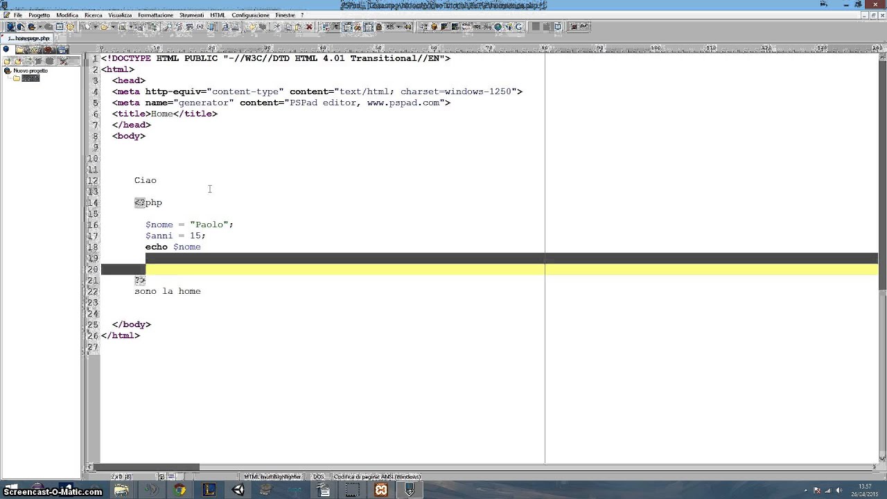 Tutorial 2 - Variabili (PHP) - YouTube
