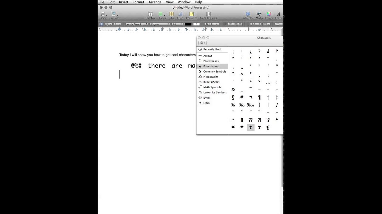 How To Get Special Characters On The Mac YouTube How To Get Special Characters On The Mac YouTube