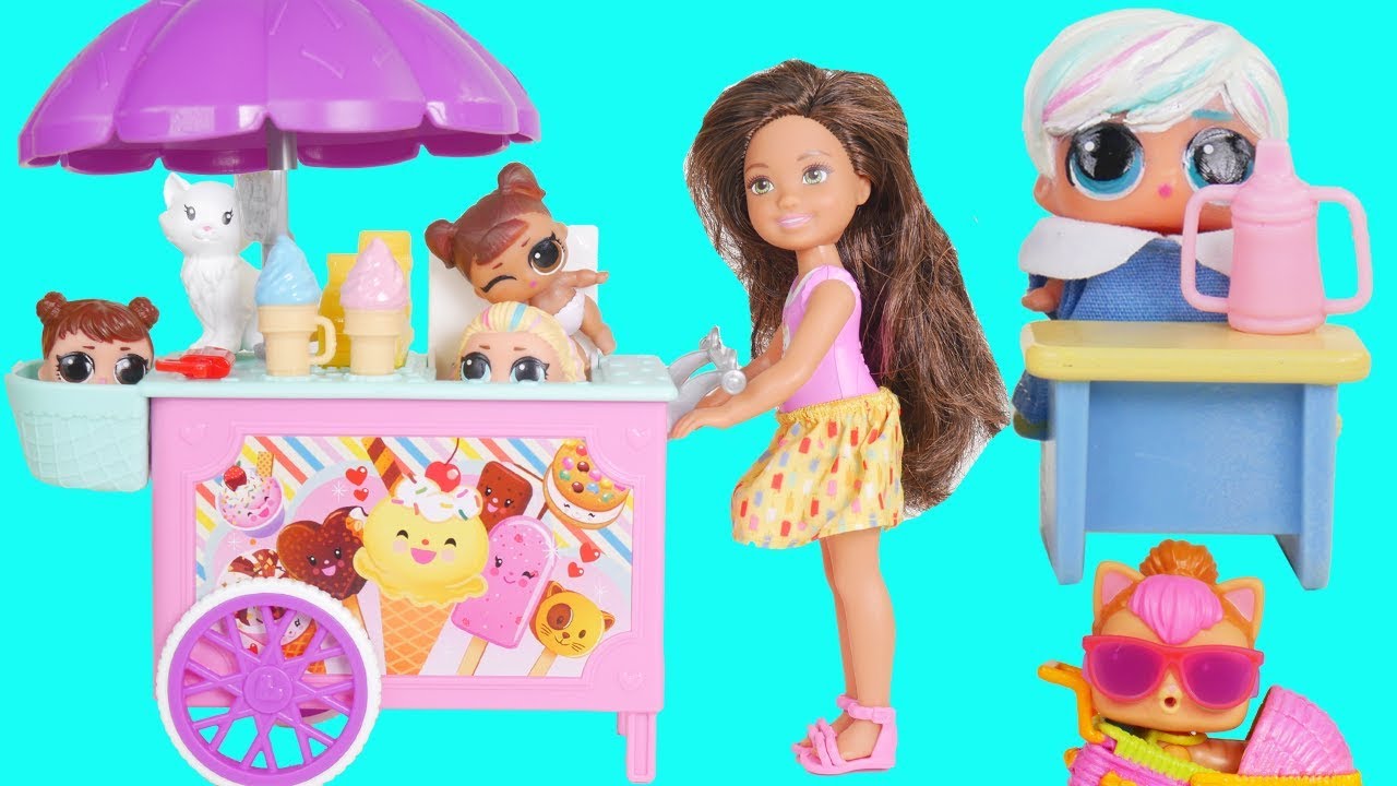LOL Surprise Dolls Under Wraps Eat Thrilla Barbie Ice Cream Carts ...