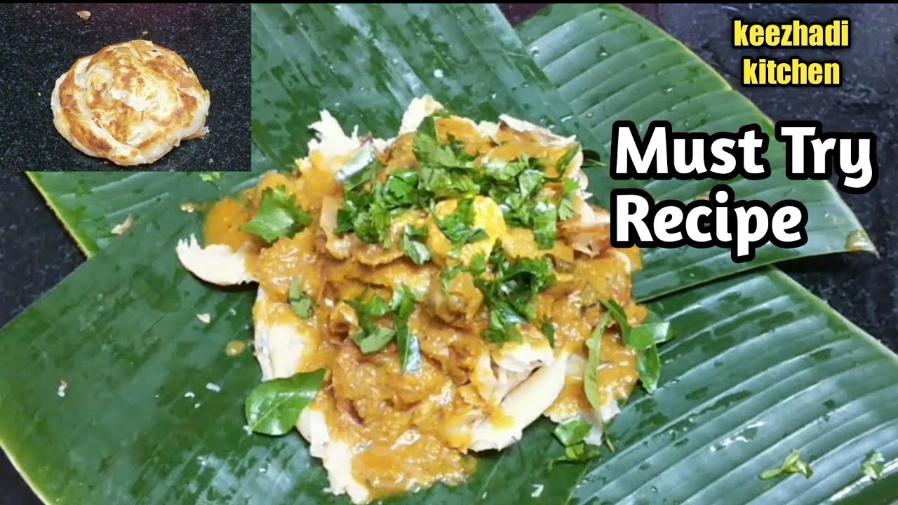 Vazhai ilai Mutton Chukka Parotta | Madurai Special Vazhai ilai Parotta ...