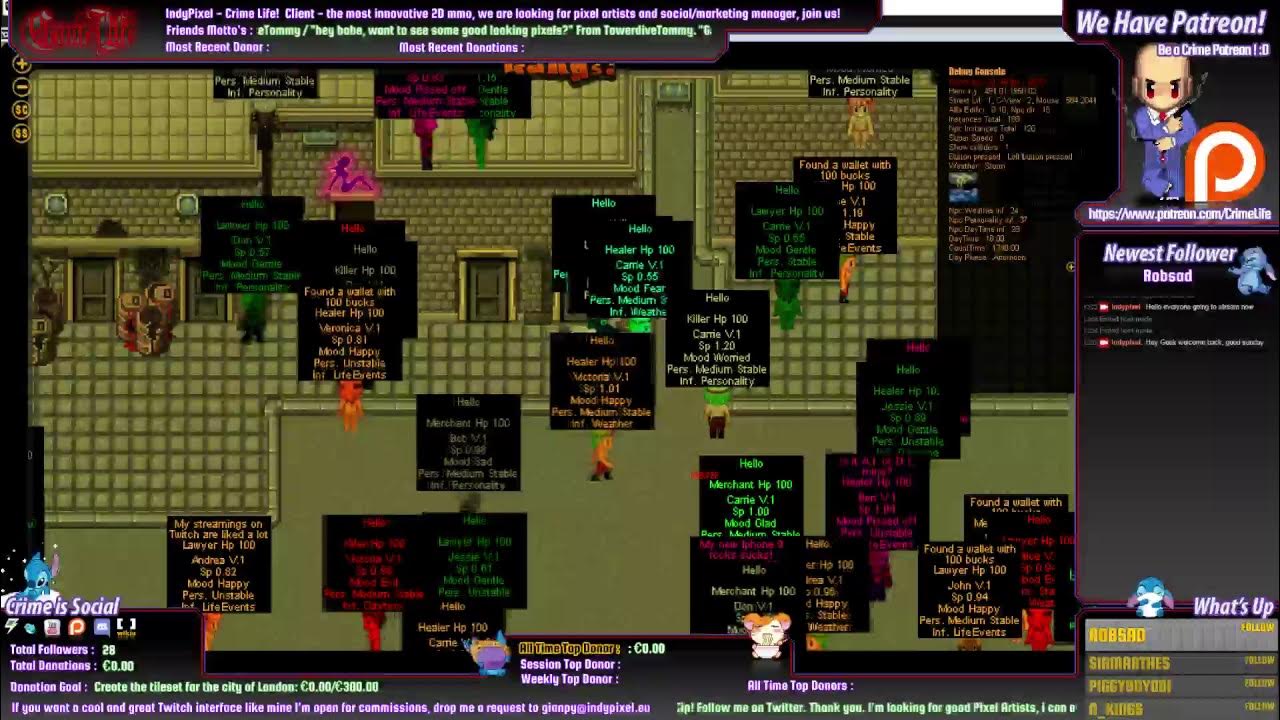 Crime Life! 2d MMO Dev log _-20-_ #gamedev #programming #coding #mmorpg (Part 1) - YouTube