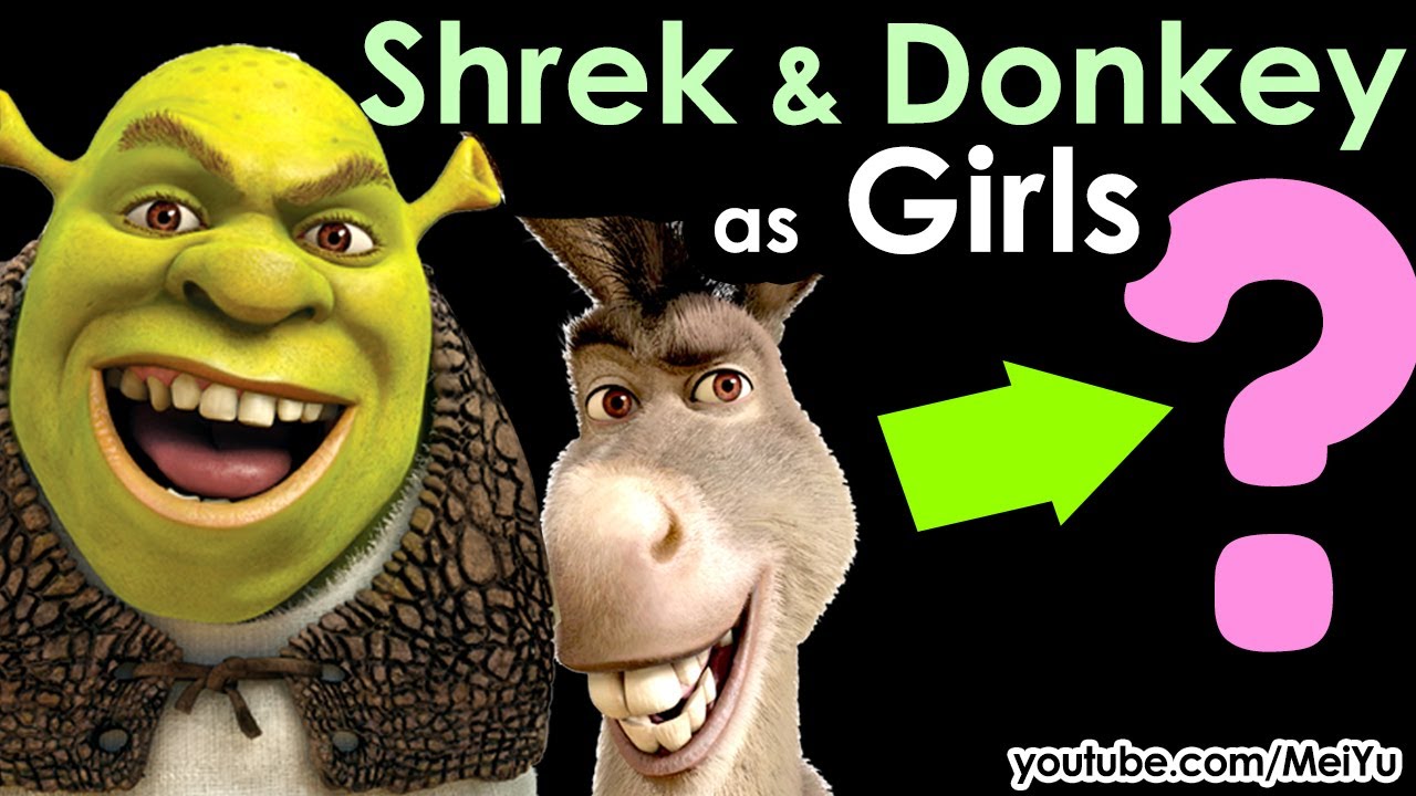 Shrek and Donkey as Beautiful Girls Drawing Challenge | Reimagine Art ...