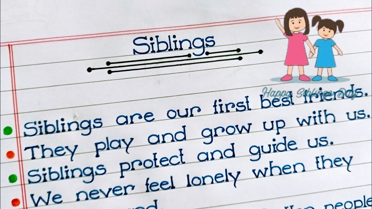 🤔 ️Why siblings are important in our life essay - YouTube