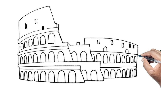 Roman Colosseum Drawing
