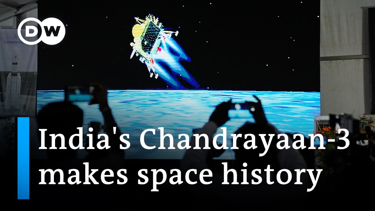 India Spacecraft First To Land On Moon s South Pole DW News YouTube