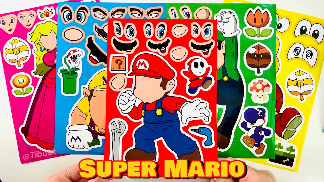 Super Mario Sticker Book Paper Diy ⚡️ 슈퍼마리오 - YouTube