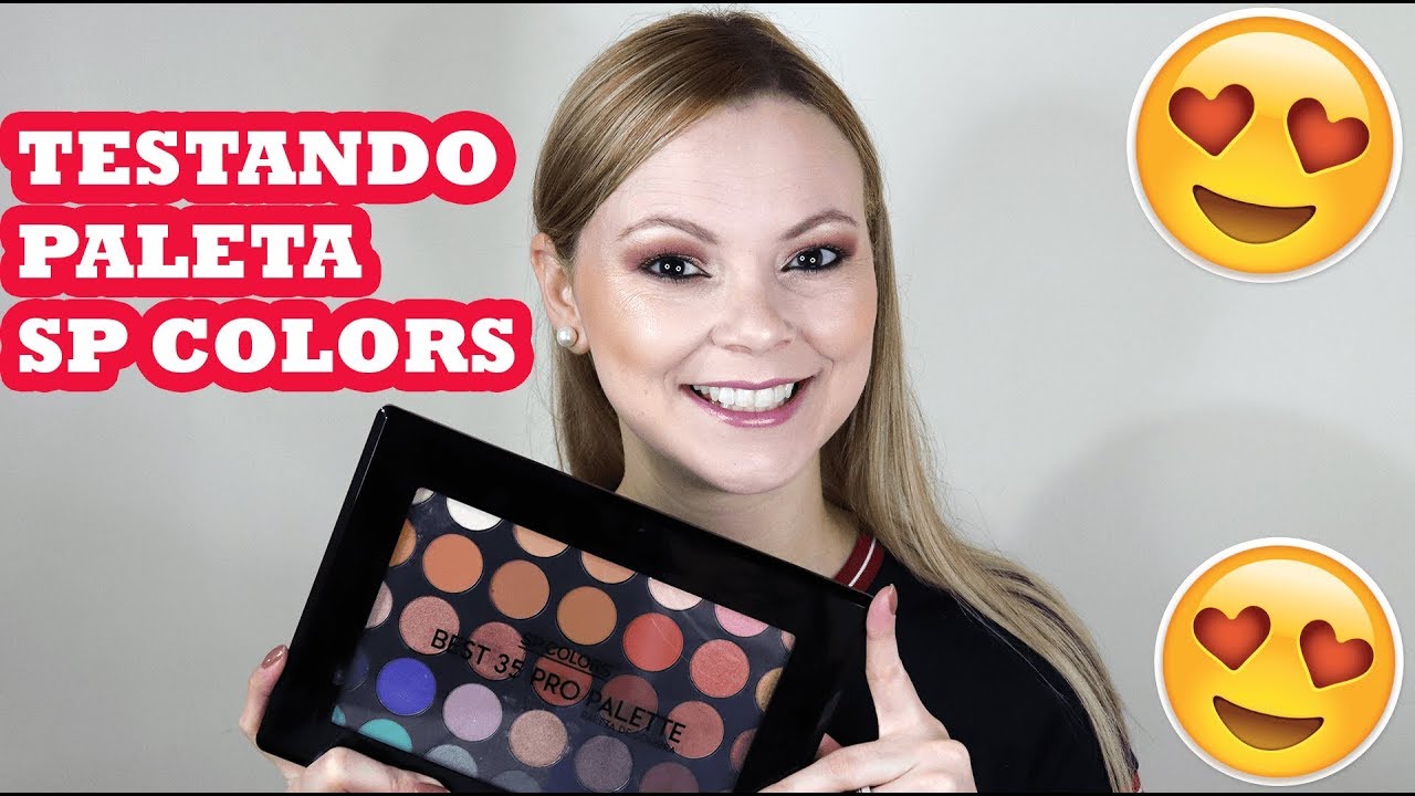 TESTANDO PALETA SP COLORS DE 35 CORES😘😘😘 - YouTube
