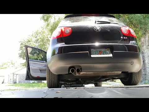 Mk5 rabbit 2.5 5 cylinder rear muffler delete - YouTube