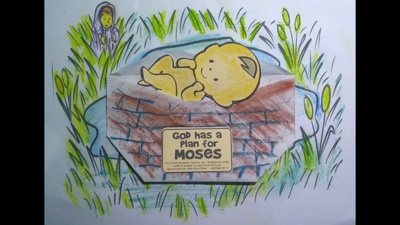 Baby Moses in an Envelope-Basket Craft - YouTube