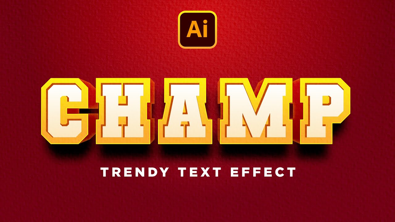 [Adobe Illustrator] How to Create School Varsity Text Effect - YouTube