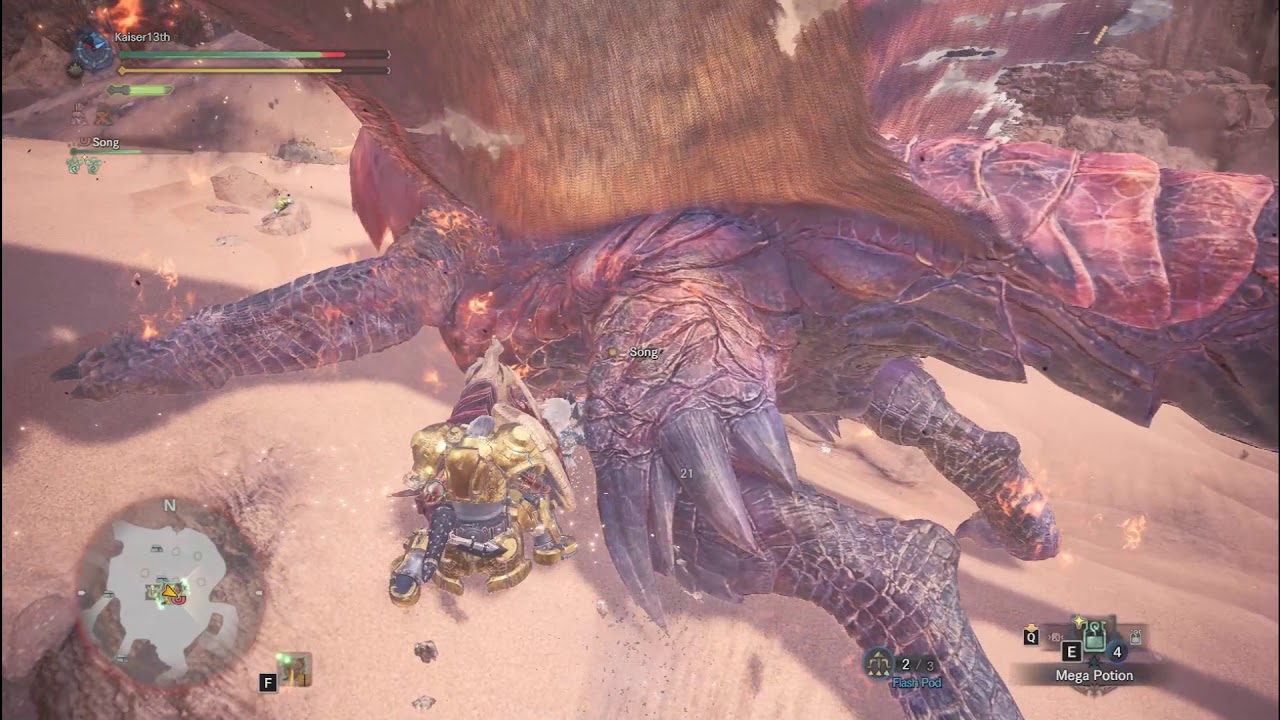 MHW : A Blaze on the sand เควสปลดผ้าคลุม Immunity Mantle - YouTube