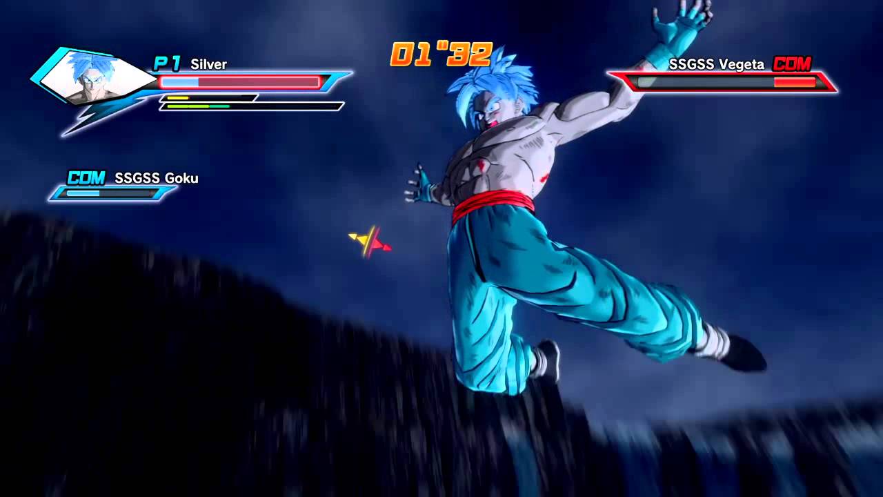 DRAGON BALL XENOVERSE gameplay silver and ssgss goku vs golden frieza ...