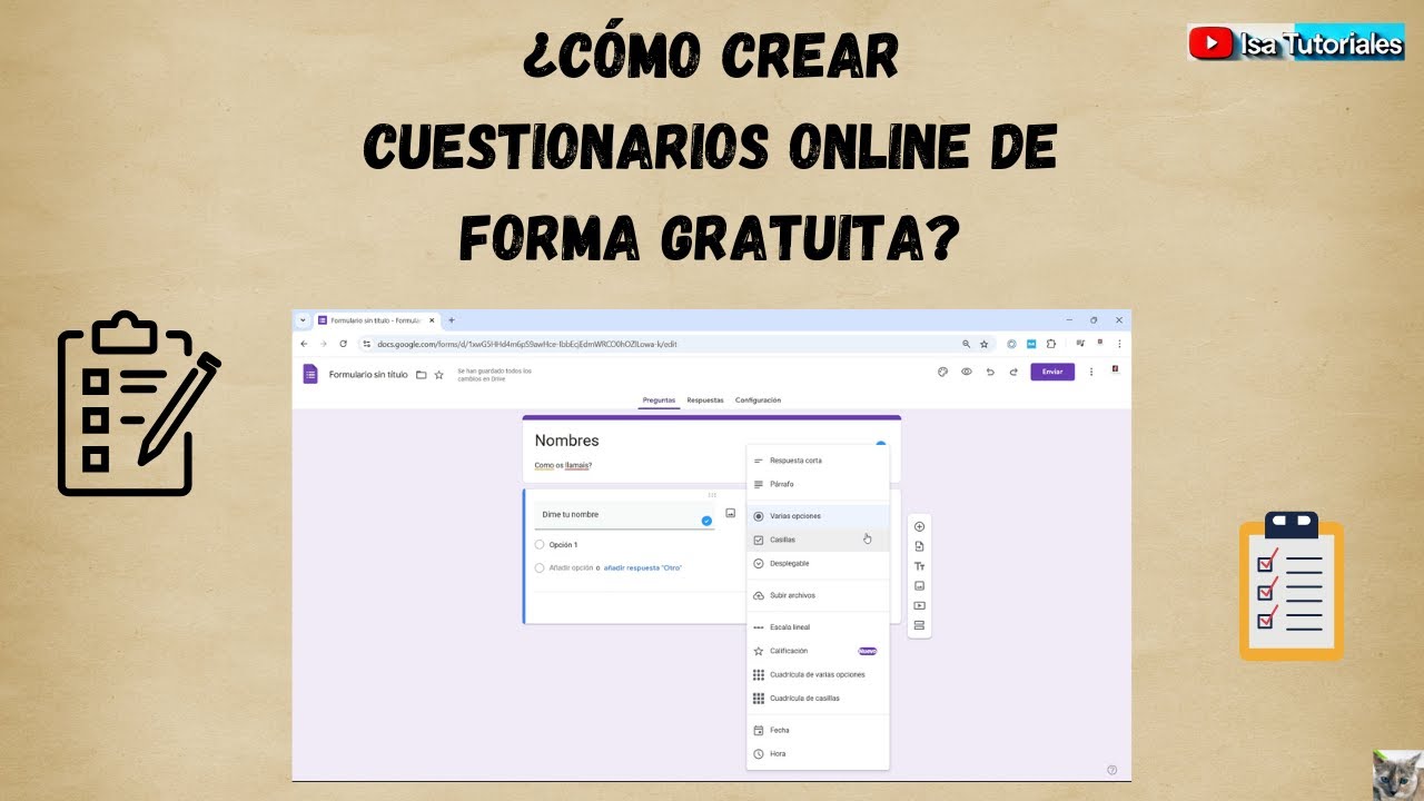Cómo HACER CUESTIONARIOS con Google Forms - YouTube