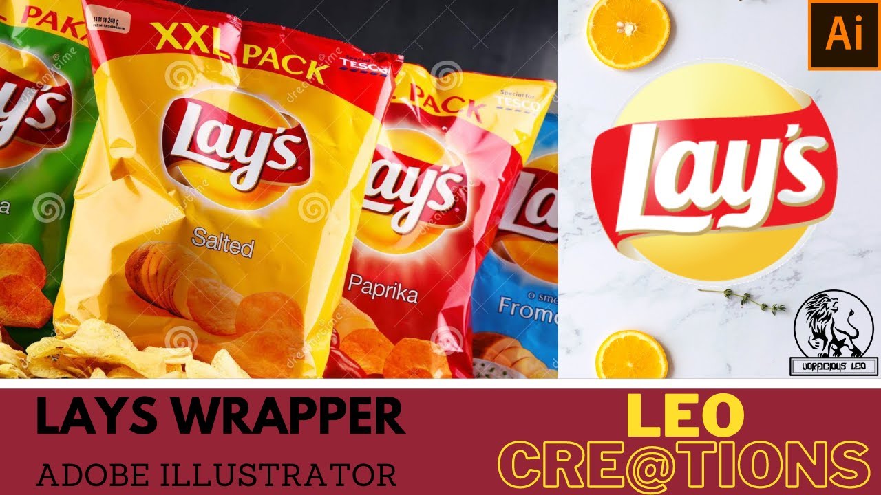 Lays Wrapper Designing || Illustrator || Leo Cre@tions - YouTube