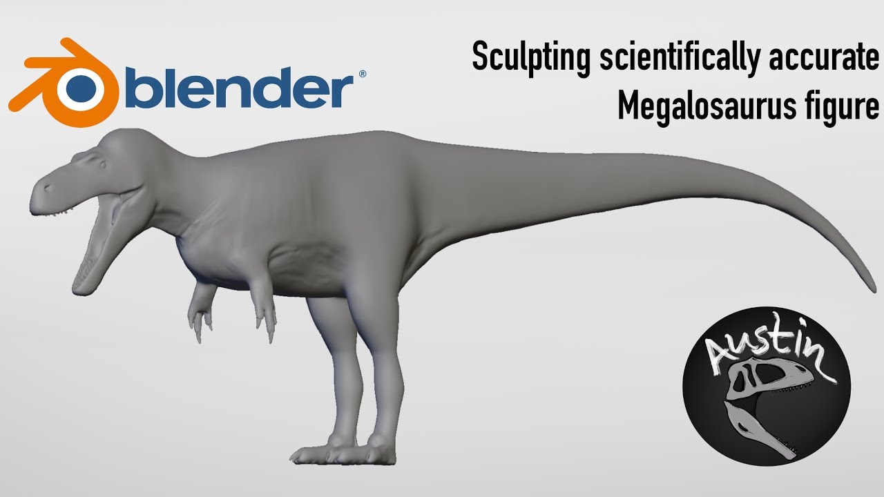 Sculpting scientifically accurate Megalosaurus figure with Blender ...