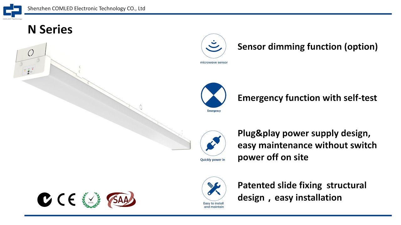 LED smart batten emergency luminaire - N Series - YouTube