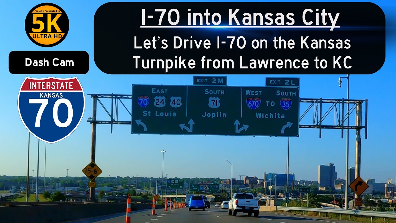 Let's Drive East on I-70 into Downtown Kansas City and the state of ...
