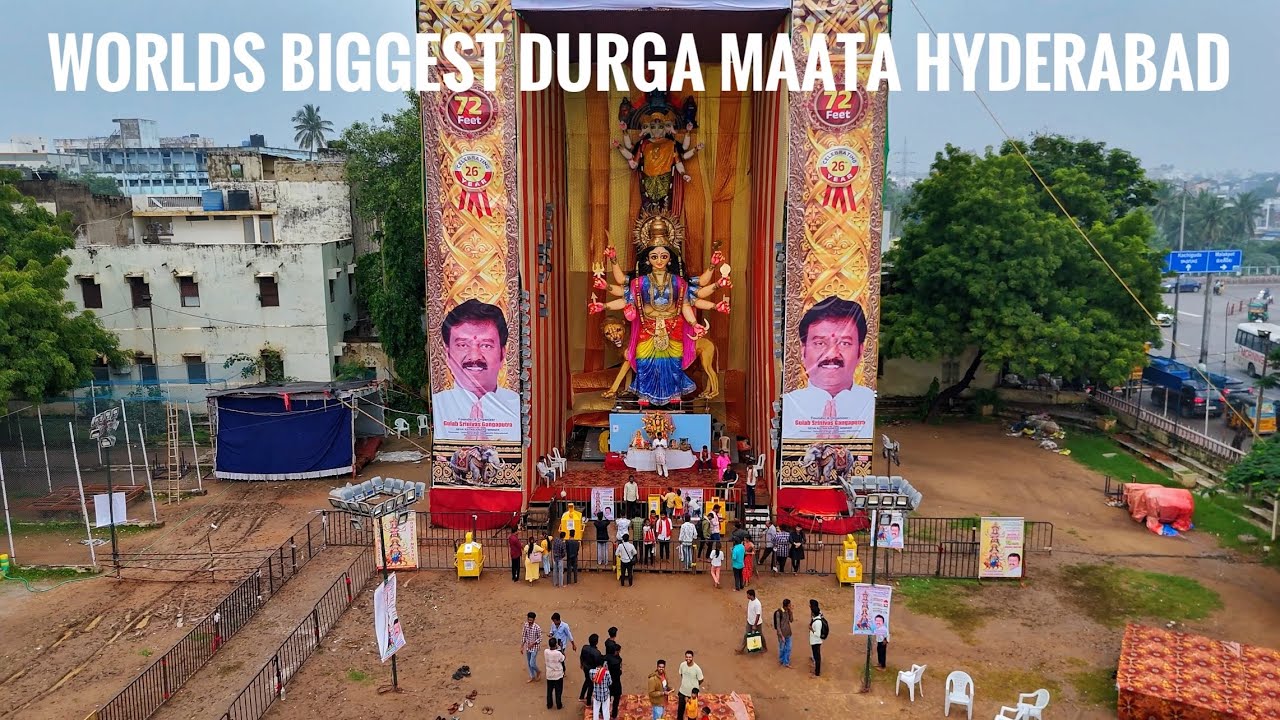 Worlds Biggest Eco friendly Durga maata in Hyderabad - YouTube