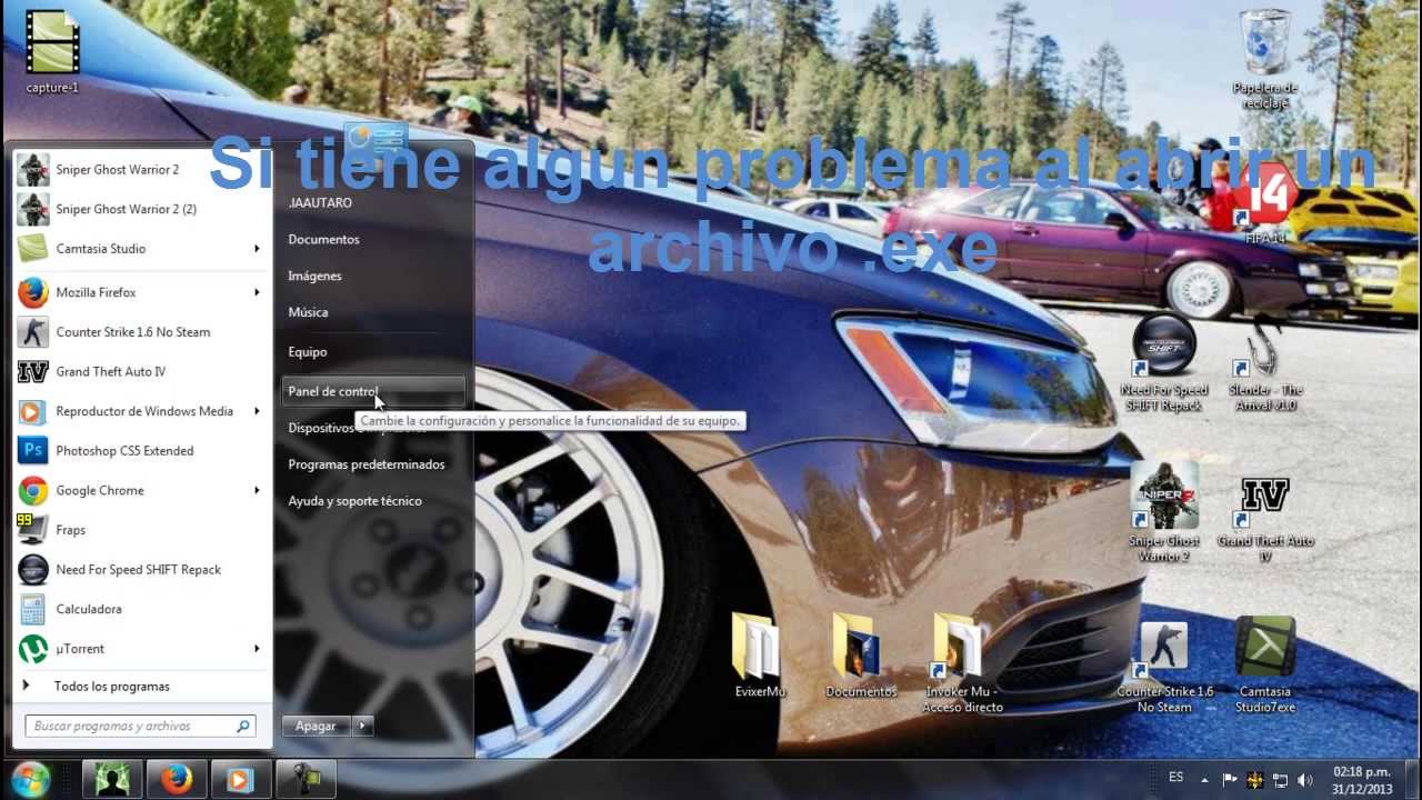 Solucion .exe dejo de funcionar Windows 7 - YouTube