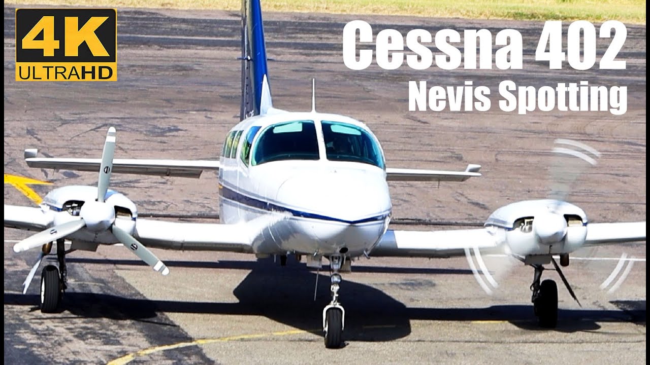 Engine Start | Cape Air Cessna 402 | Early Morning Departure From Nevis ...