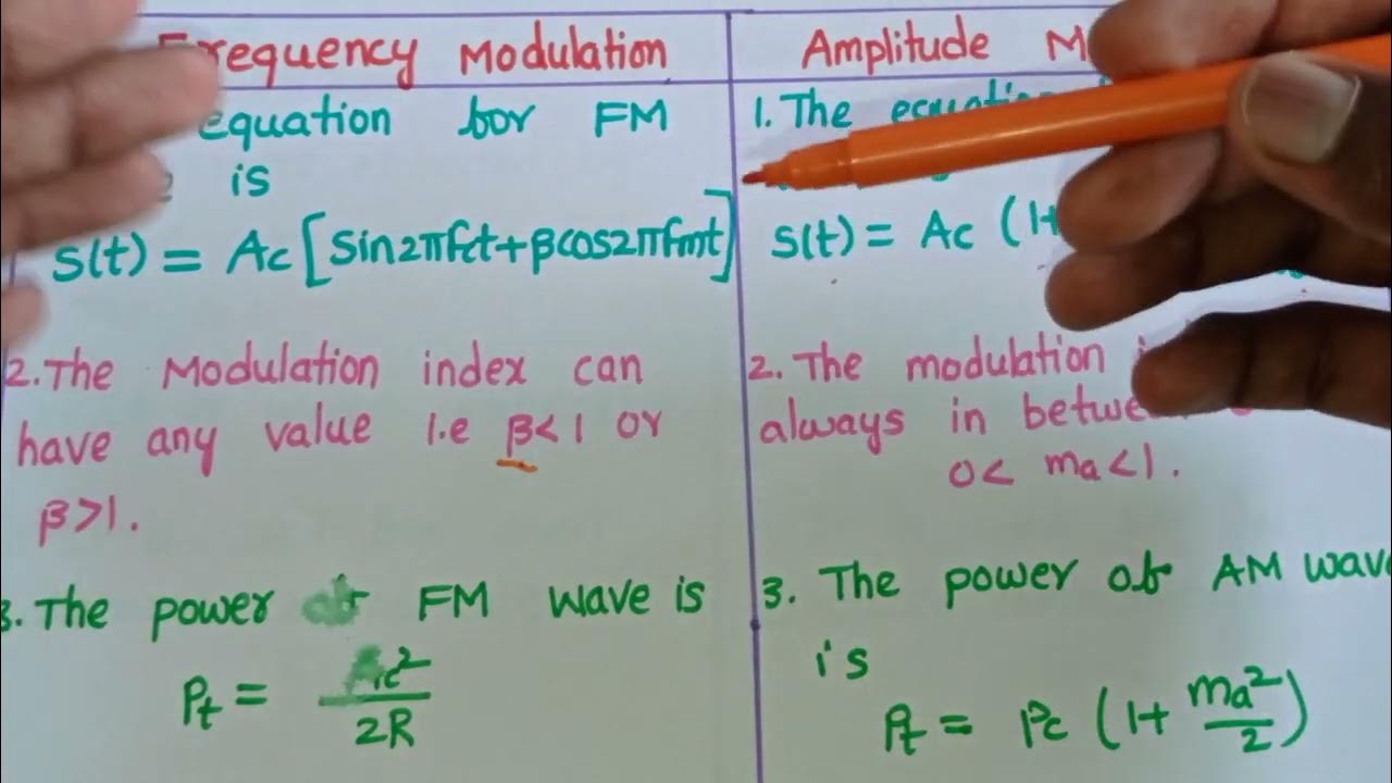Differences between Amplitude modulation and Frequency Modulation - YouTube